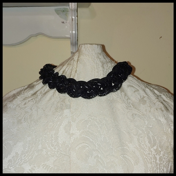 Jewelry | Twisted 6strand Braided Black Mesh Choker | Poshmark